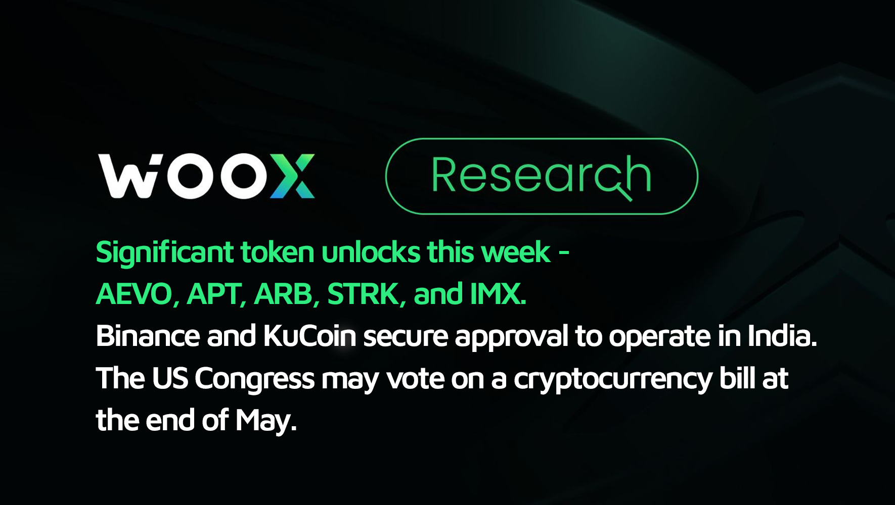 Significant token unlocks this week - AEVO, APT, ARB, STRK, and IMX Significant token unlocks this week - AEVO, APT, ARB, STRK, and IMX